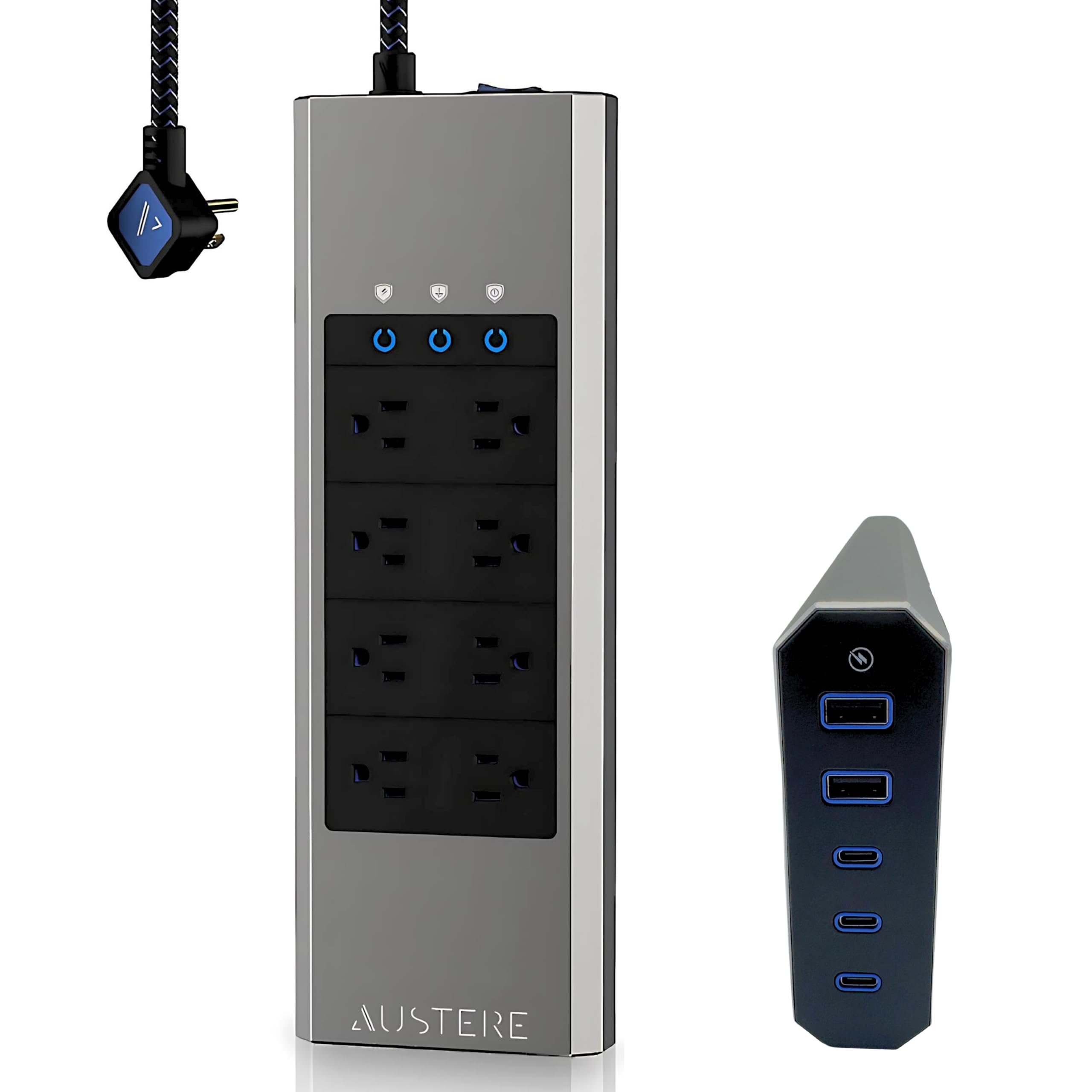 V Series \\ Power 8-Outlet With Omniport USB | Austere